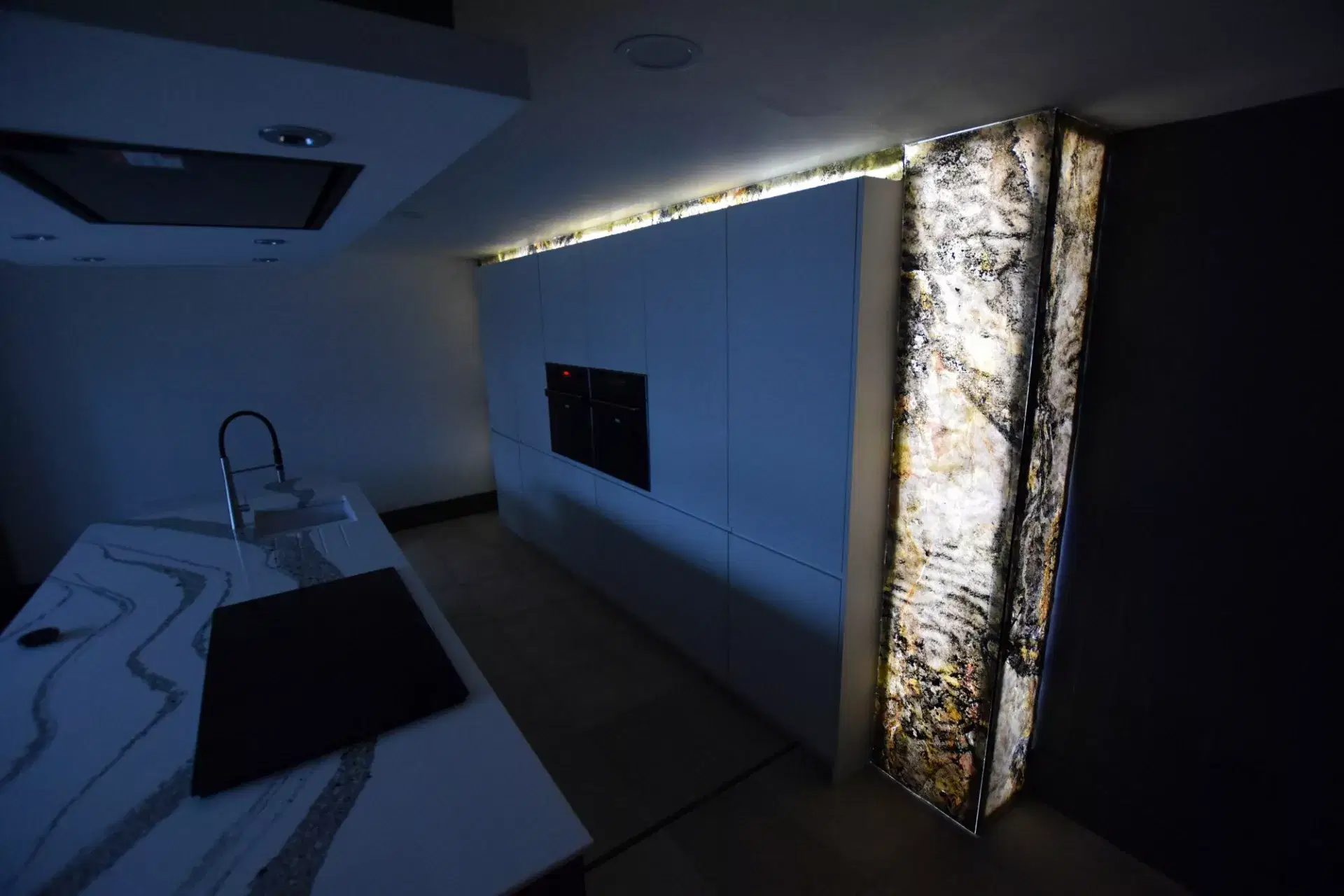 Stone Fascia German Kitchen Fitted With North American Quartz | UK's ...