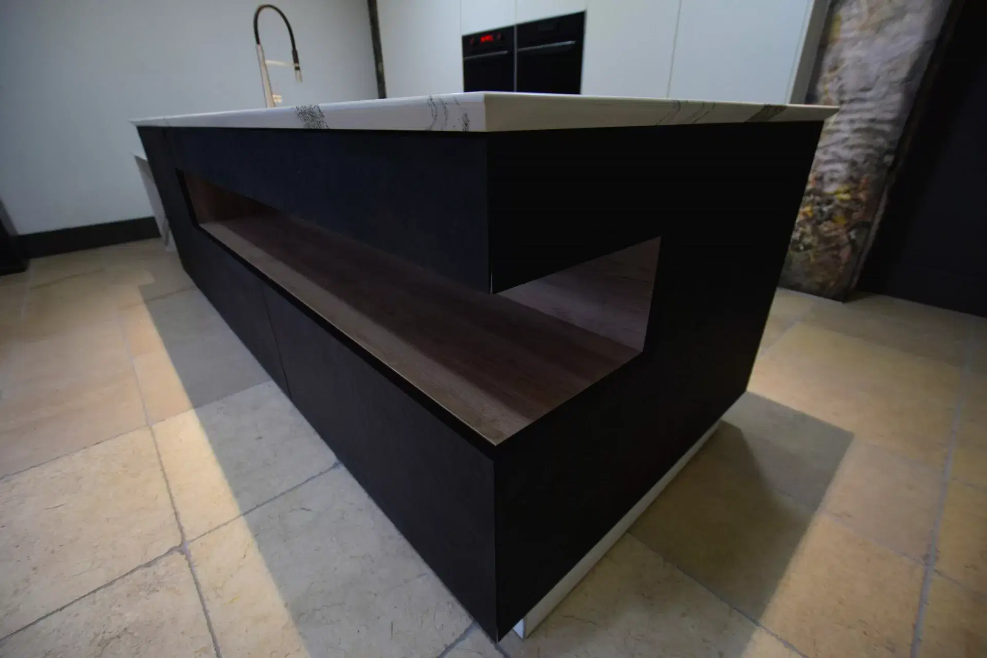 Stone Fascia German Kitchen Fitted With North American Quartz | UK's ...